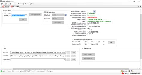 IWR BOOST Radar Studio Hangs On Firmware Download Sensors Forum Sensors TI E E Support
