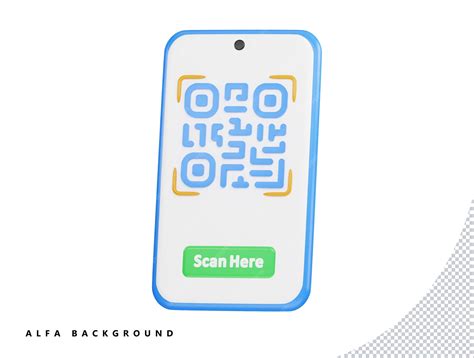 Premium Psd Qr Code With Phone 3d Vector Icon Illustration
