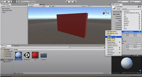 apply materials shaders and textures to objects in unity