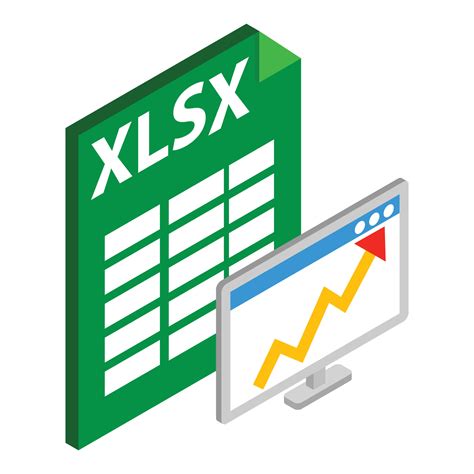 Xlsx File Icon Isometric Style Vector Art At Vecteezy