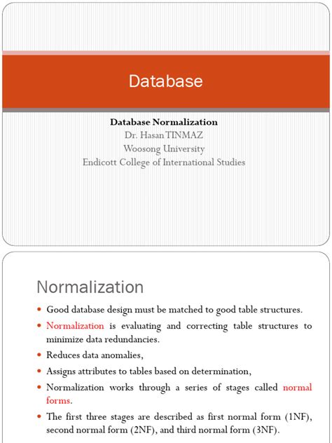 Data Normalization Pdf Data Management Information Technology