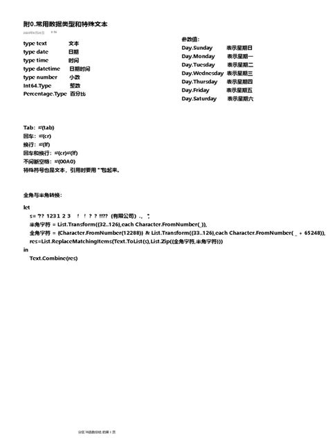 M Function Summery Pdf