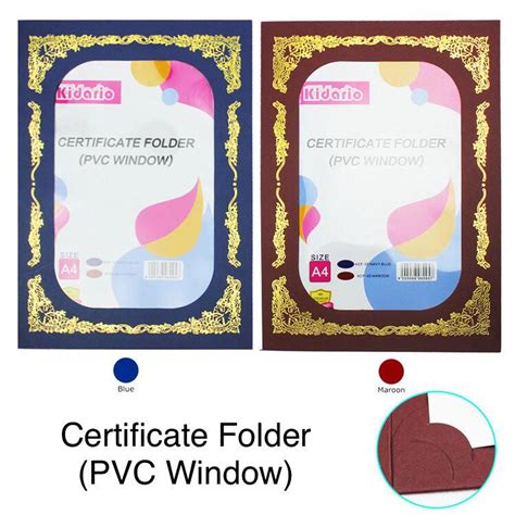 A4 Certificate Folder Pvc Cover Window Kad Sijil A4 Sijil File A4 Shopee Malaysia