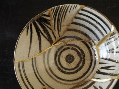 志野織部呼継茶碗 京都の骨董品店 古美術いもと