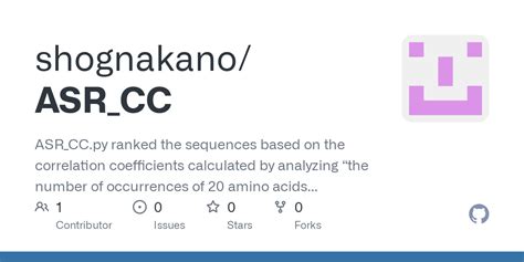 github shognakano asr cc asr cc py ranked the sequences based on the