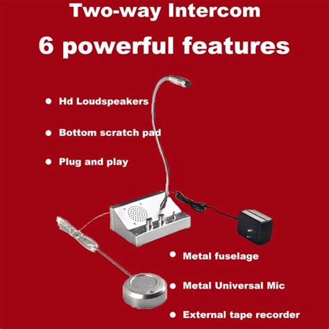 Dual Way Window Intercom System Bank Counter Inter Grandado
