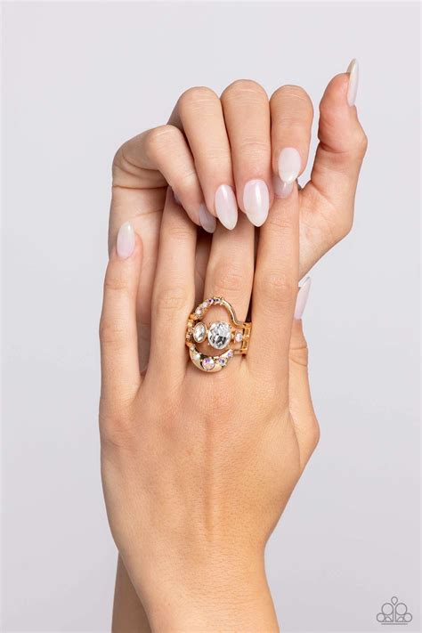 Shopaholic Statement Gold Paparazzi Ring Jewelryblingthing