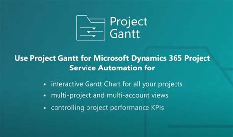 Project Gantt For Dynamics 365