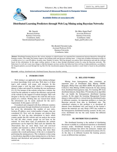 pdf distributed learning predictors through web log mining using bayesian networks