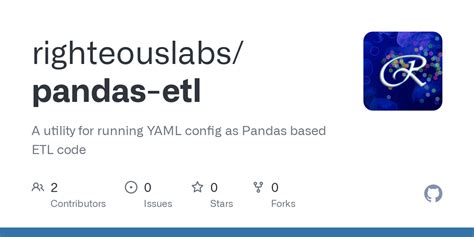 Github Righteouslabspandas Etl A Utility For Running Yaml Config As