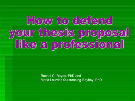 dissertation defense powerpoint logan square auditorium