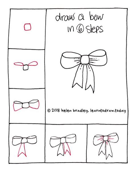 How To Draw A Bow In Easy Steps Bow Drawing Doodle Art For Beginners Easy Doodles Drawings