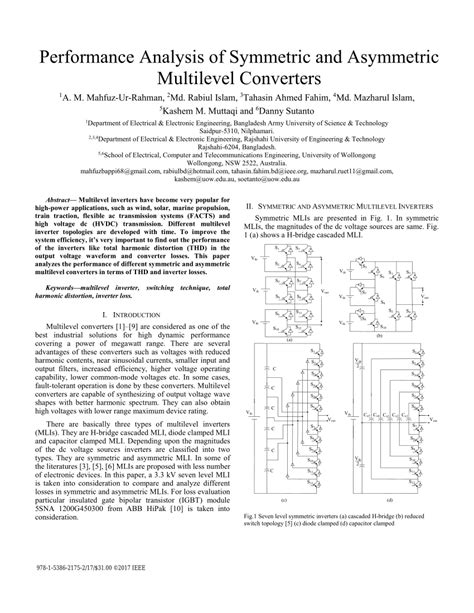 Pdf Performance Analysis Of Symmetric And Asymmetric Multilevel Converters