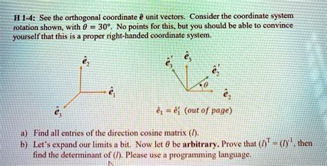 solved h 1 a4 see the orthogonal coordinate unit vectors consider