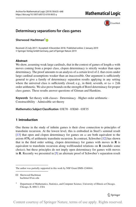 Determinacy Separations For Class Games