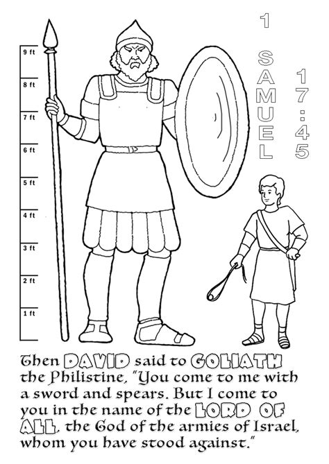 45 Free Bible Coloring Pages David And Goliath Firka Tein