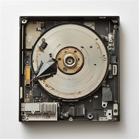Disassembled Hard Disk Drive Hdd Showing The Platters Readwrite Head