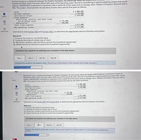 Accounting Net Present Value Chegg