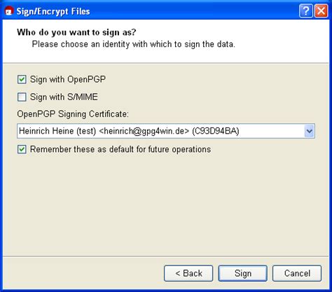 Gpg4win Compendium 18 Signing And Encrypting Files