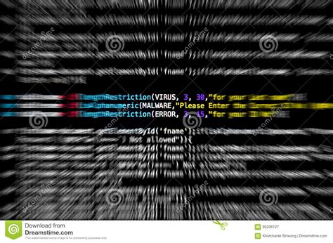 Source Code And Abstract Technology Background Stock Illustration Illustration Of Screen
