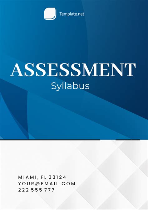 Free Assessment Syllabus Template To Edit Online