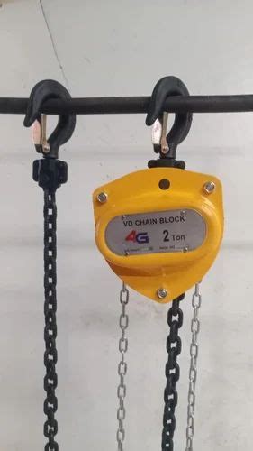 Mild Steel Chain Block Vd Model 2 Ton For Single Grinder Crane At Rs