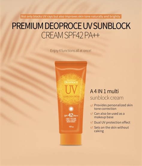 Deoproce Uv Sunblock Cream Spf 42 Pa Lazada Ph
