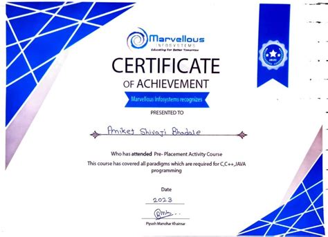 Aniket Bhadale On Linkedin Marvellousinfosystems C Cpp Java