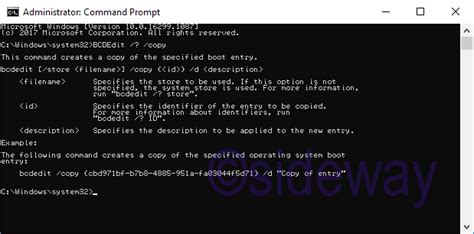 Windows 10 Run Command Bcdedit Exe Copy Create Delete Mirror 22 9 Sideway Output To