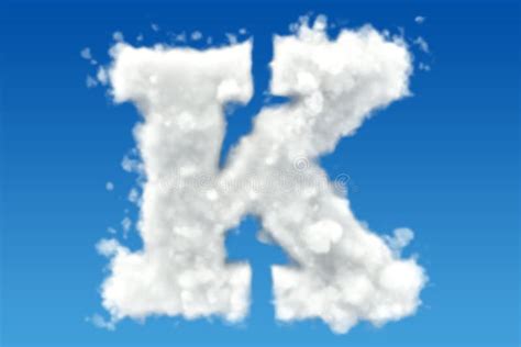 Letter K Alphabet From Clouds In The Sky D Rendering Stock Illustration Illustration Of