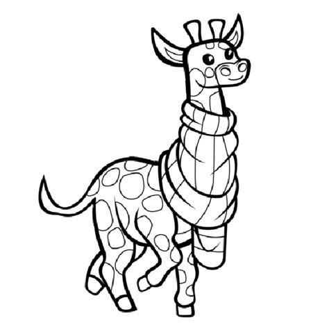 نقاشی زرافه برای کودکان؛ طرح های زیبا برای رنگ آمیزی ستاره