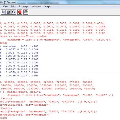 Illustration Of The Calculations In The Statistical Program R Download Scientific Diagram