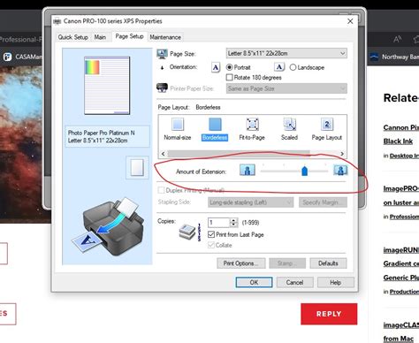 Solved Imageprograf Pro 300 Border Visible On Borderless Canon Community