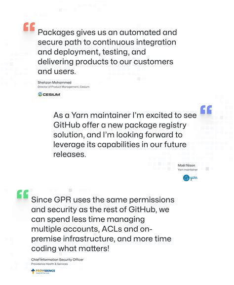 Github Package Page Section Quote Testimonial Section Design