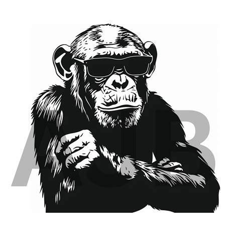 Chimpanzee Svg Chimpanzee Png Chimpanzee Dxf Chimpanzee Cricut File