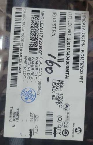 Pic18f67k22 Ipt Microchip Microcontroller Tqfp 64 At Rs 400piece In