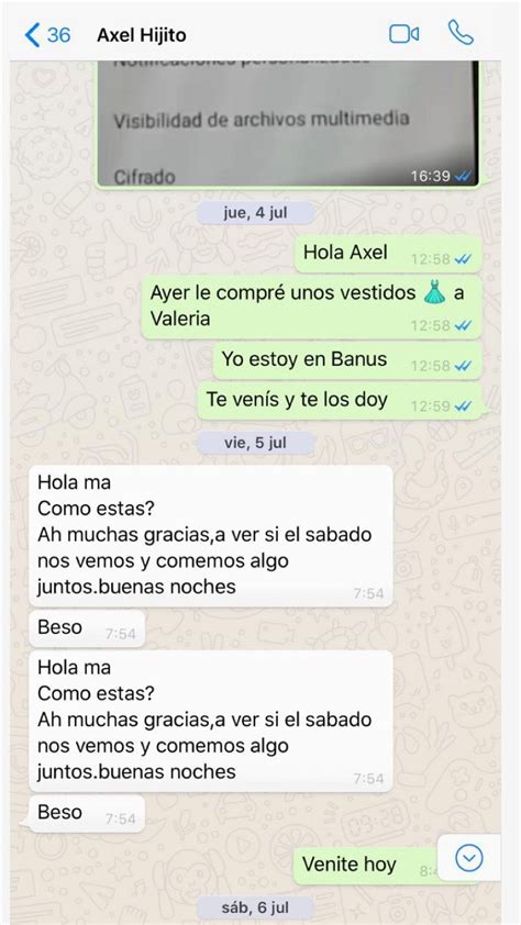 mariana nannis publicó chats privados con su hijo axel “lamento tener