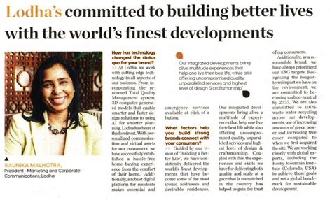 Lodha On Linkedin Buildingabetterlife Realestate Technology Sustainability