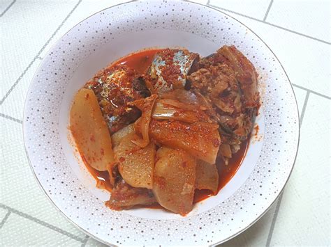 생고등어무조림 레시피 고등어 비린내 없애는 법 남은 김장김치양념 활용하기