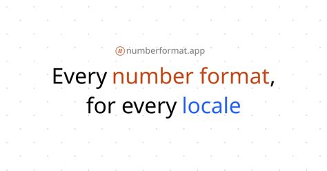 Every Number Format For Every Locale