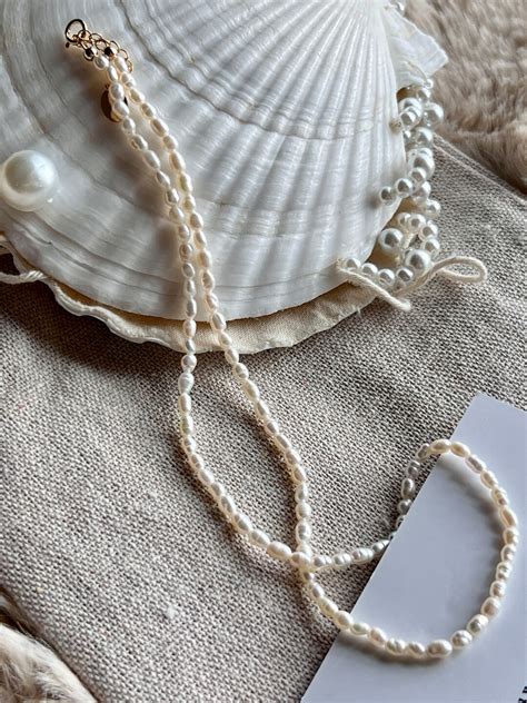 Freshwater Mini Pearl Necklace For 2024 Spring And Beach Holidays Etsy