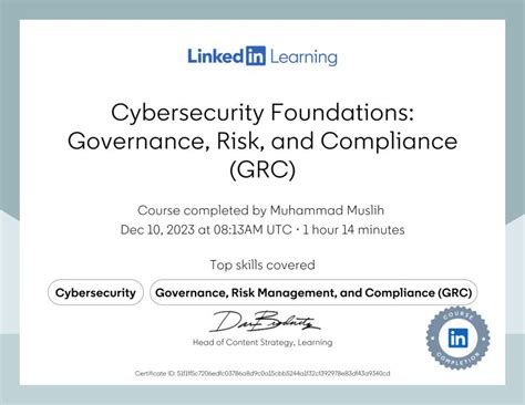 Muhammad Muslih On Linkedin Certificate Of Completion