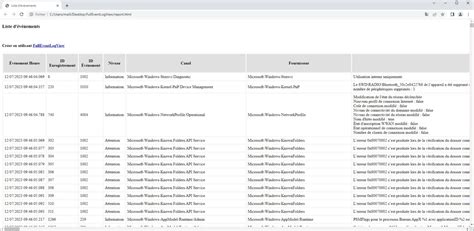 Fulleventlogview Consulter Les Journaux Dévènements De Windows