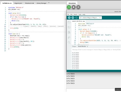Rtc Error Using Wokwi Interfacing W Software On The Computer Arduino Forum