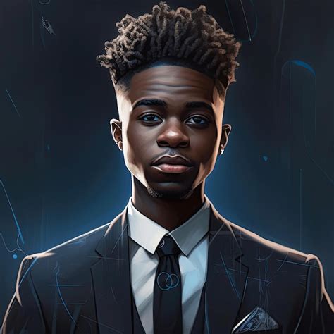 Premium Ai Image Illustration Of A Man And Abstract Art Ai Generated