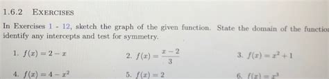 Solved 162 Exercises In Exercises 1 12 Sketch The Graph