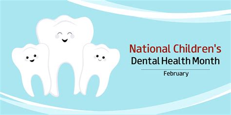 전국 어린이 치과 건강의 달 구강 건강의 중요성에 대한 인식을 높이는 달입니다 매년 2월 0명에 대한 스톡 벡터 아트 및 기타 이미지 Istock