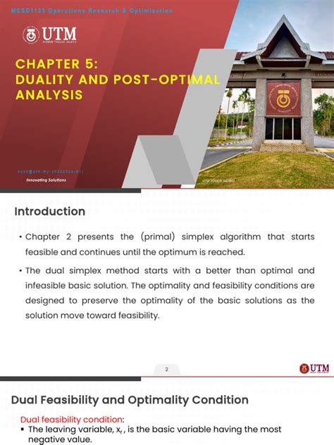 Chapter 5 Dual Simplex Pdf Mathematical Analysis Systems Theory