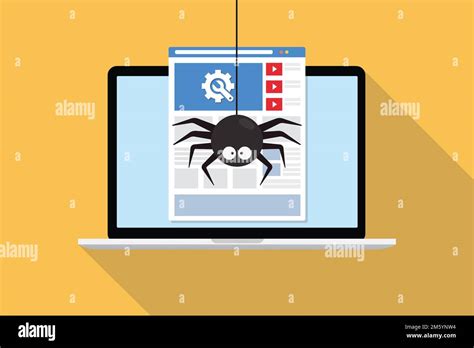 web crawler crawling website data server on computer internet with