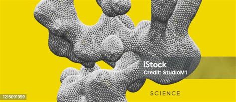 3d 유기 구조 미래 지향적 인 기술 스타일 과학 화학 또는 교육을 위한 벡터 일러스트레이션 과학에 대한 스톡 벡터 아트 및 기타 이미지 Istock